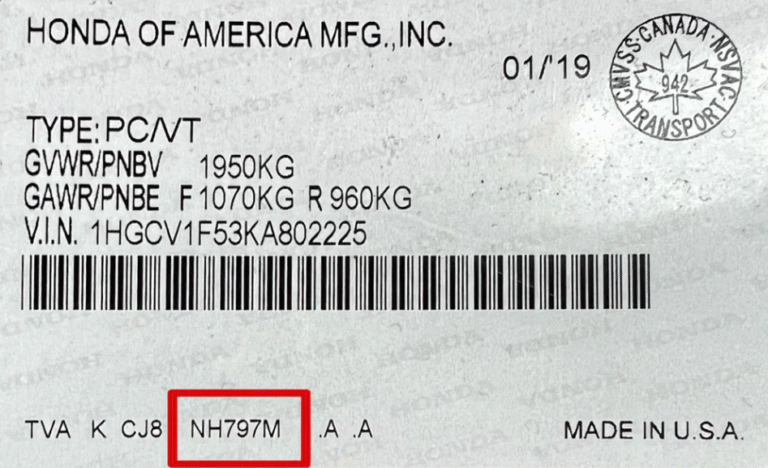 Paint Code by VIN Number: How to Find Your Vehicle’s Exact Color - Ask ...